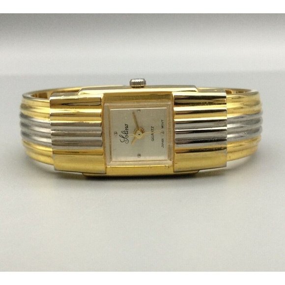 Solina | Accessories | Solina Watch Women Gold Silver Dual Tone Square ...